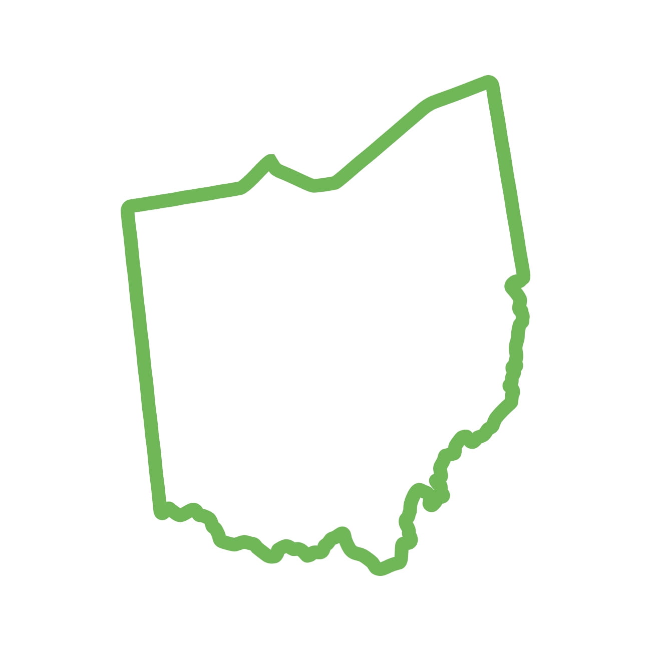 Ohio Outline Sticker Decal Die Cut - Self Adhesive Vinyl - Weatherproof ...