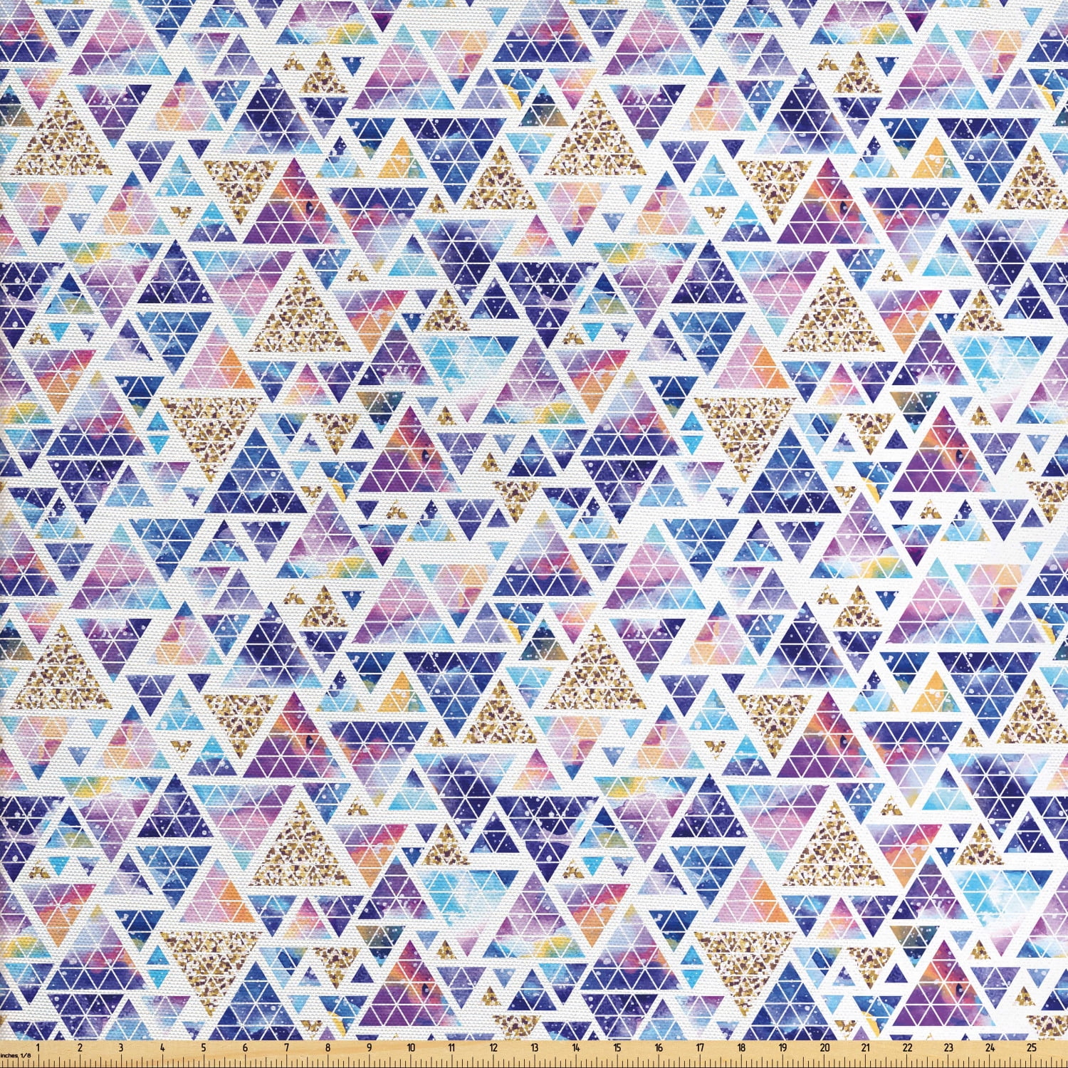 Geometric Fabric by the Yard Upholstery, Abstract Triangular Space ...