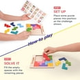Coogam Wooden Tangram Puzzles, 60 Challenges, 3D Russian Building Toy ...