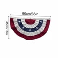 American Fan-Shaped Garden Flag 45x90cm Double-Sided Patriotic Bunting ...