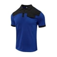 Ceisia Men Color Block Chest Pocket Button Placket Short Sleeve Texture ...