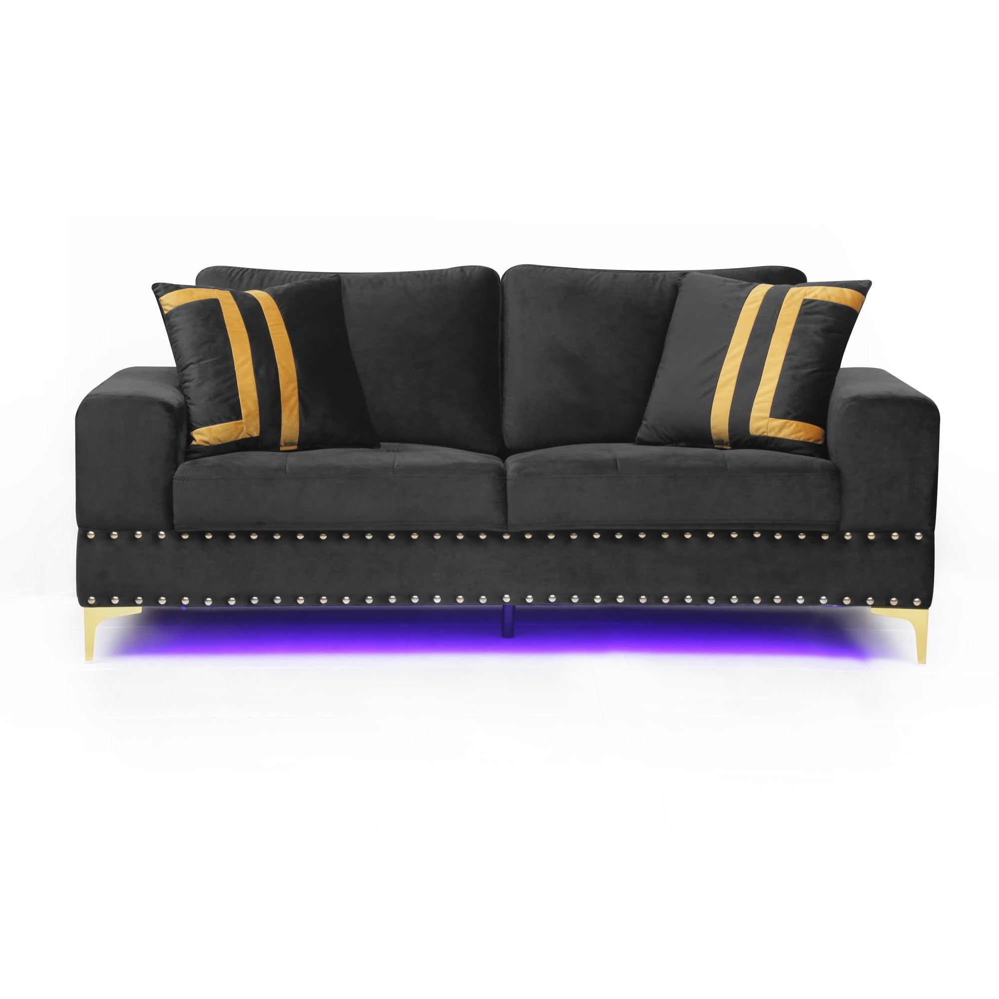 Black LED Sofa - Walmart.com