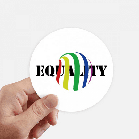 Identify Rainbow Equality Distinguish Parcels Sticker Round Wall ...