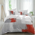 4 Piece Duvet Cover Set Cal king, Modern Minimalist Mottled Texture ...