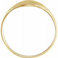 14K Yellow Gold 6 mm Round Youth Signet Ring - Solid Gold Fine Jewelry ...