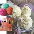 Efavormart 2 Pack | 7" WHITE Flower Ball Silk Rose Pomander Kissing ...
