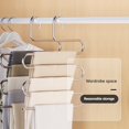 5 Layers Multi-functional Clothes Hangers Non-slip Pant Storage Rack ...