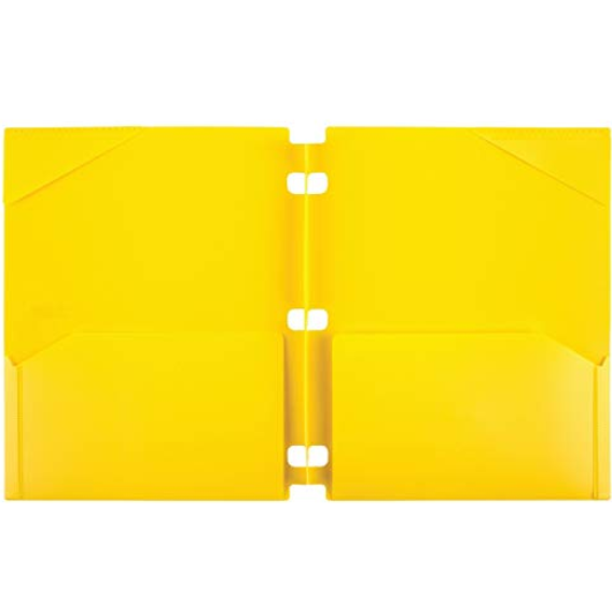 Five Star Snap-in Plastic Folder for Binders 2 Pocket, YELLOW - Walmart.com