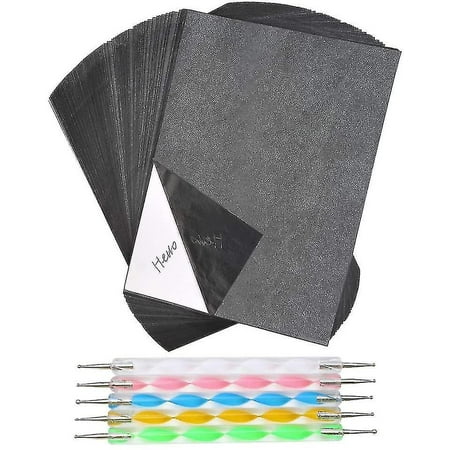 100 Sheets Carbon Paper, A4 Graphite Paper Transfer Paper, Carbon Paper ...