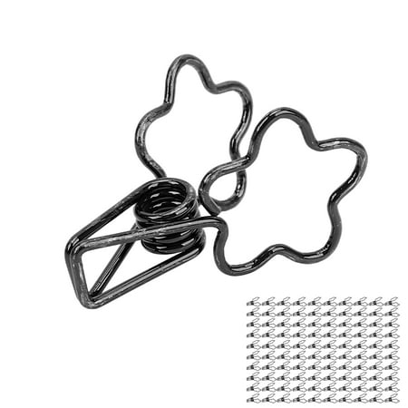 Mini Paper Clips, Hollow Design Metal Iron Flower Shape Long Tail ...