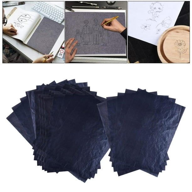 100 hojas de papel carbón para calcar, papel carbón para bricolaje ...