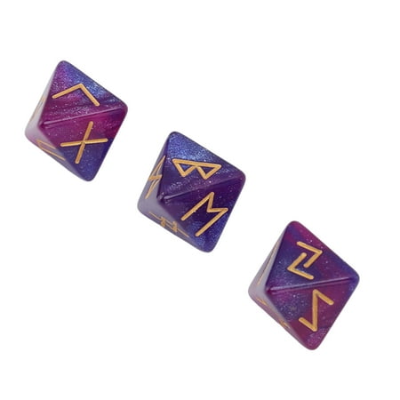 Rune Dice, Divination Dice 3 Pieces For Astrology Purple Blue | Walmart ...