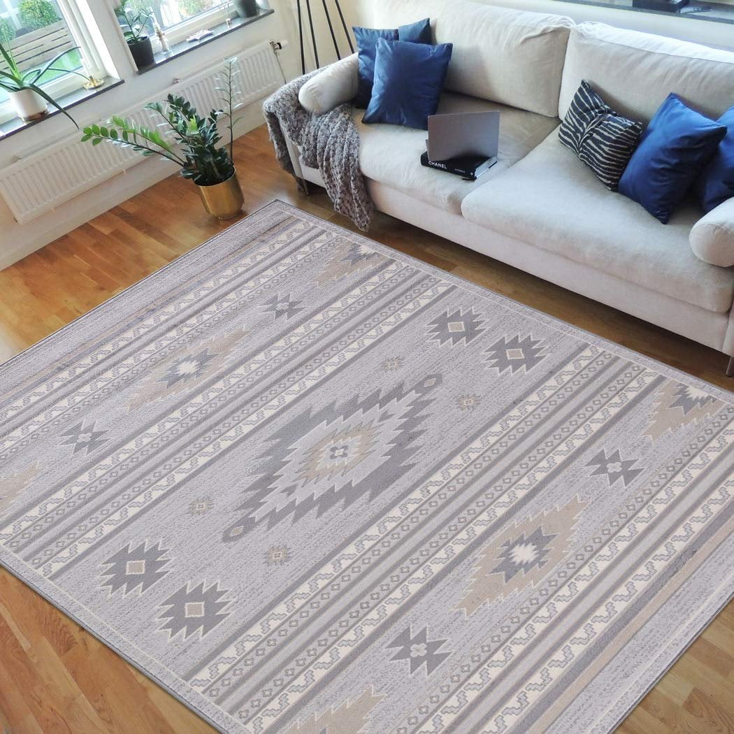 Southwestern Rugs/Luxury Livingroom Modern Soft/Smooth-Silver/Gray ...