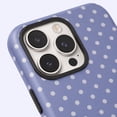 Blue Gray Polka Dot Tough Phone Case for iPhone 17 16 15 14 13 12 11 ...