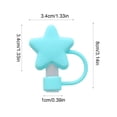 BBilaBu Cute Star Straw Covers Cap Toppers,Reusable Cute Silicone Straw ...