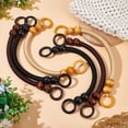 6Pcs 3 Colors Nylon Bag Handle with Wood Beads Purse Replacement ...