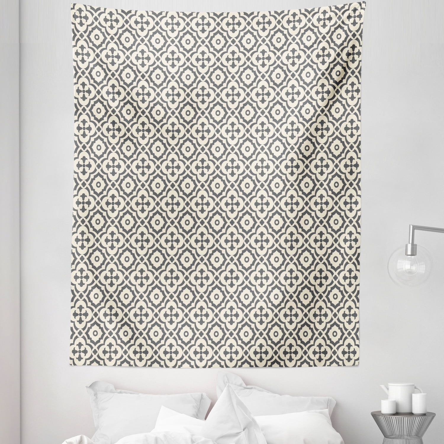 Quatrefoil Tapestry, Edwardian Style Vintage Tessellation Pattern in ...