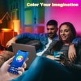 DAYBETTER 50ft LED Strip Lights, Color Changing Bluetooth RGB 5050 ...