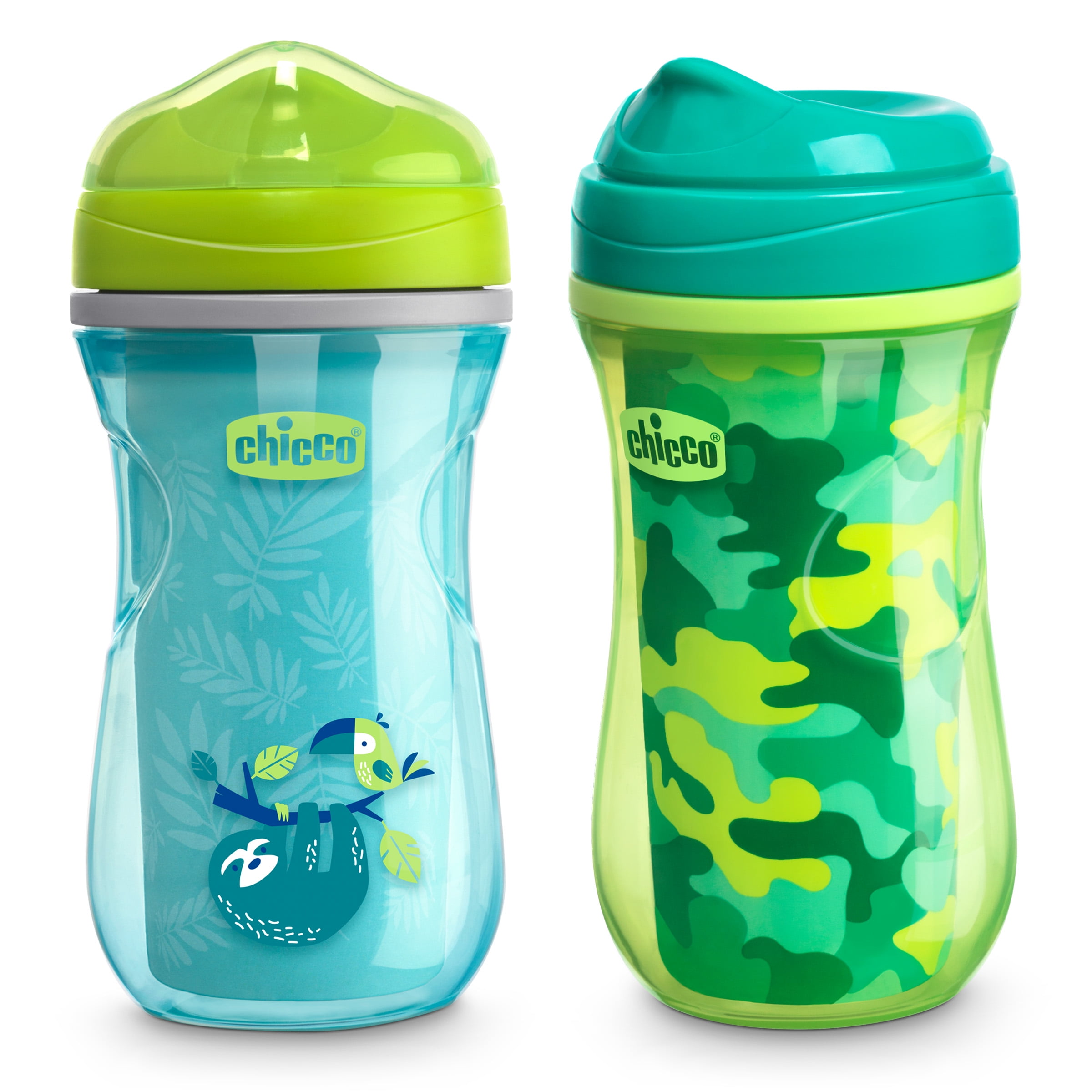 Chicco Insulated Rim Spout Trainer Cup 9oz Teal/Green 12m+ (2pk ...