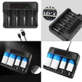 Universal AA 3A C D Battery Charger for Ni Rechargeable Batteries USB ...