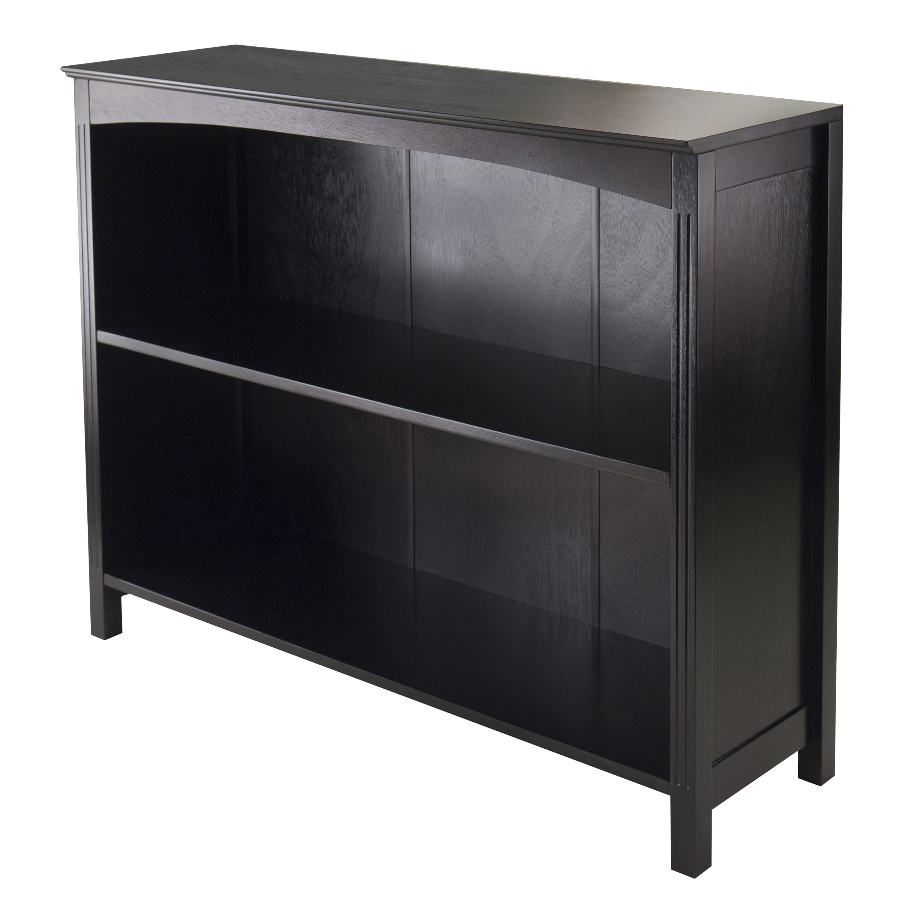 Winsome Wood Terrace 2-Section Bookcase, Wide Shelf, Espresso Finish ...