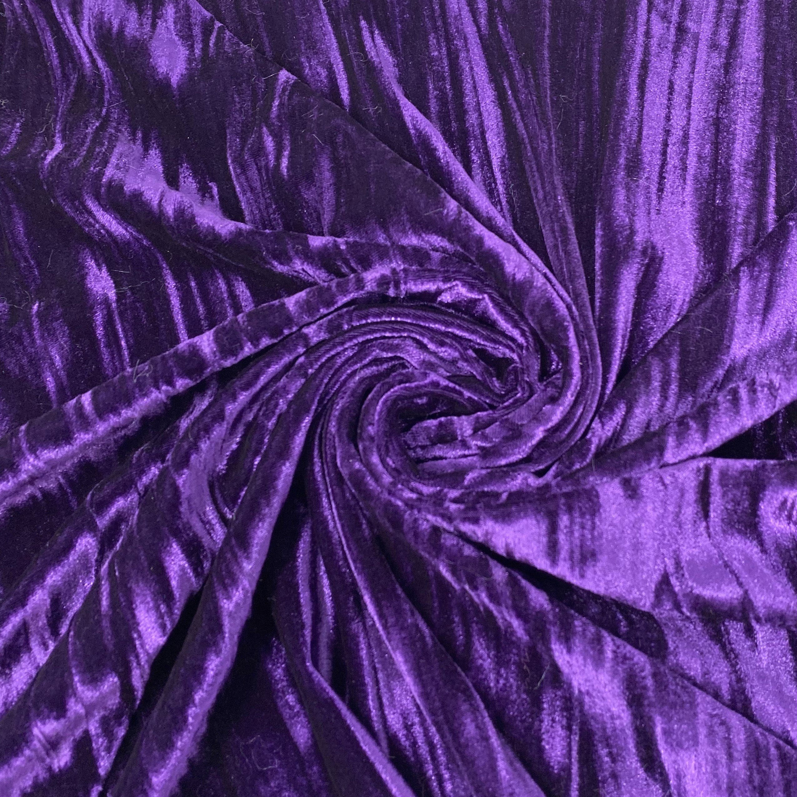 Purple Crinkled Stretch Velvet Solid - Walmart.com