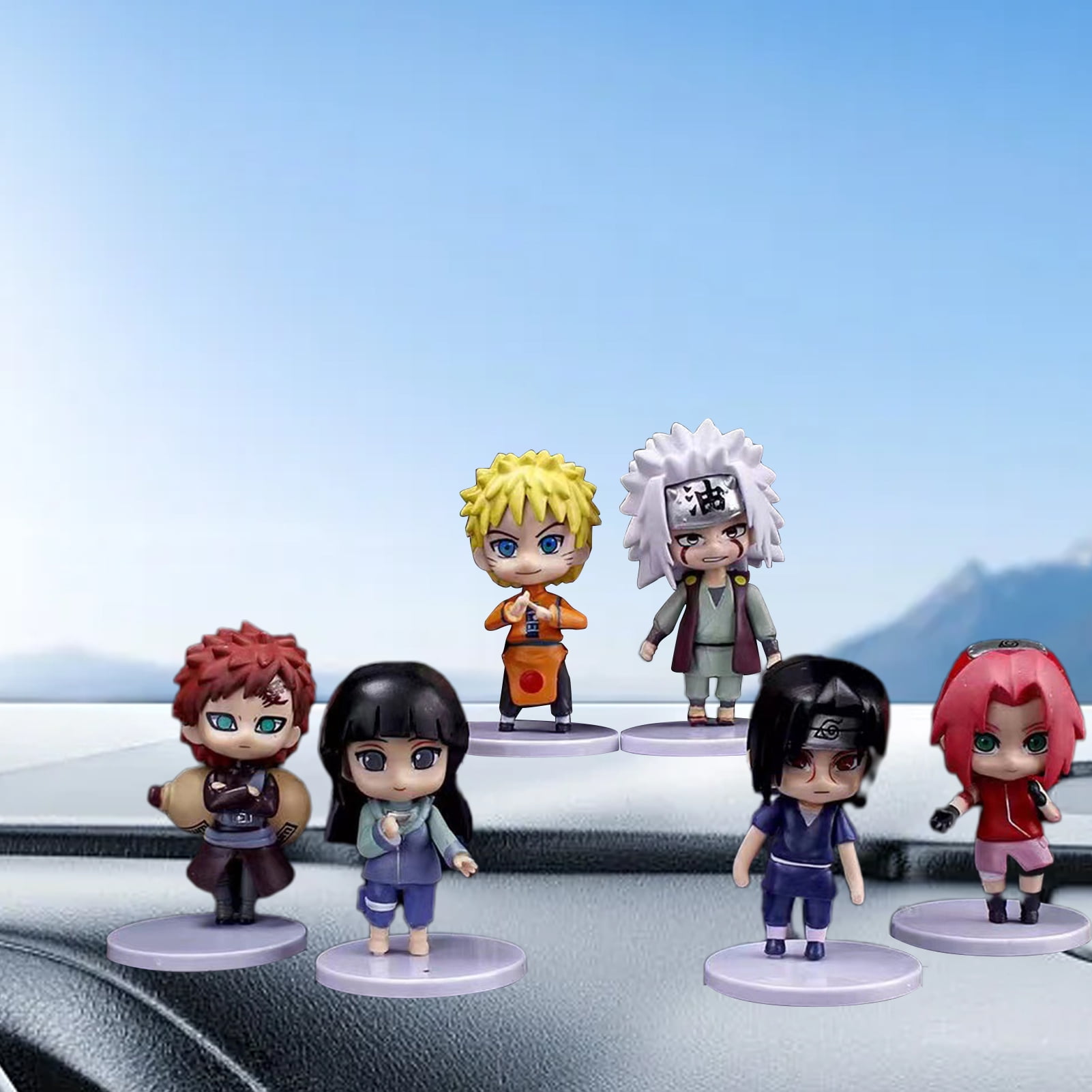 Buy Wanwan 6Pcs Naruto Figure Mini Cute PVC Solid Model Miniature ...