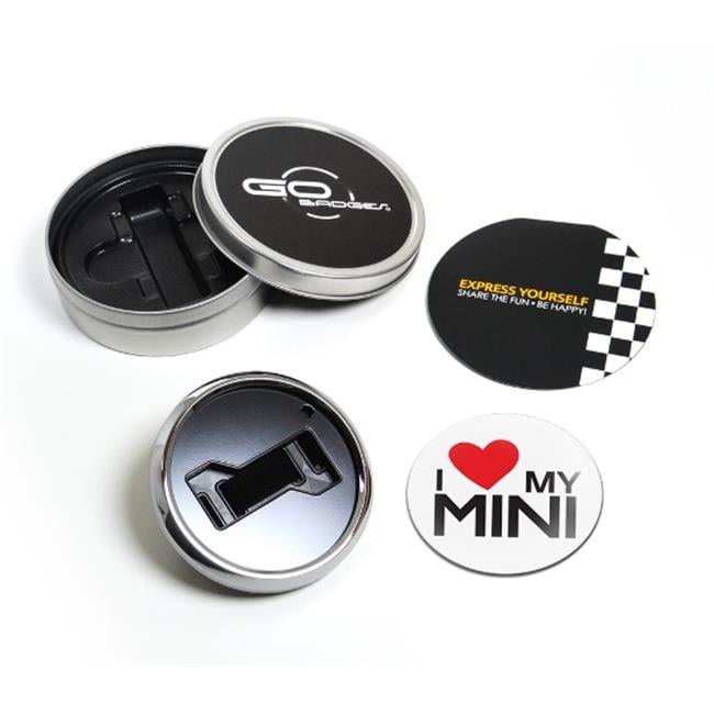 GoBadges CKC022 Mini Cooper Magnetic Chrome Grill Badge Holder Starter ...