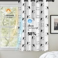 Black and White Cat Head Blackout Curtains,Triple Weaved Fabric,Thermal ...