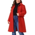 Agnes Orinda Women's Plus Size Winter Coats Single Breasted Jackets ...