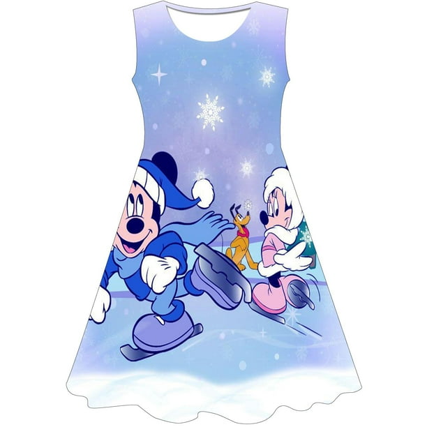 Disney Minnie Mickey Mouse impression 3D filles robe été Minnie Mickey ...