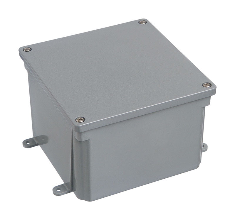 Carlon E989Nnj-Car 4 In. Rectangle Pvc Junction Box Gray - Walmart.com