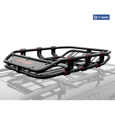 Tyger Auto Heavy Duty Roof Mounted Cargo Basket Rack | L47" x W37" x H6 ...