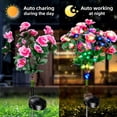 2 Sets Solar Azalea Flower Lights, Indoor Outdoor Simulated Floral Lamp ...