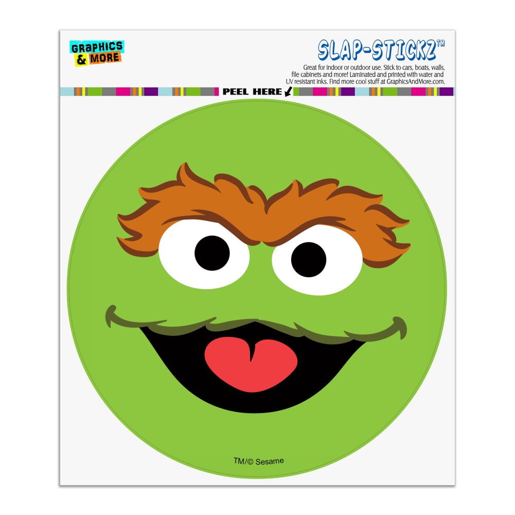 Sesame Street Oscar the Grouch Face Automotive Car Window Locker Circle ...