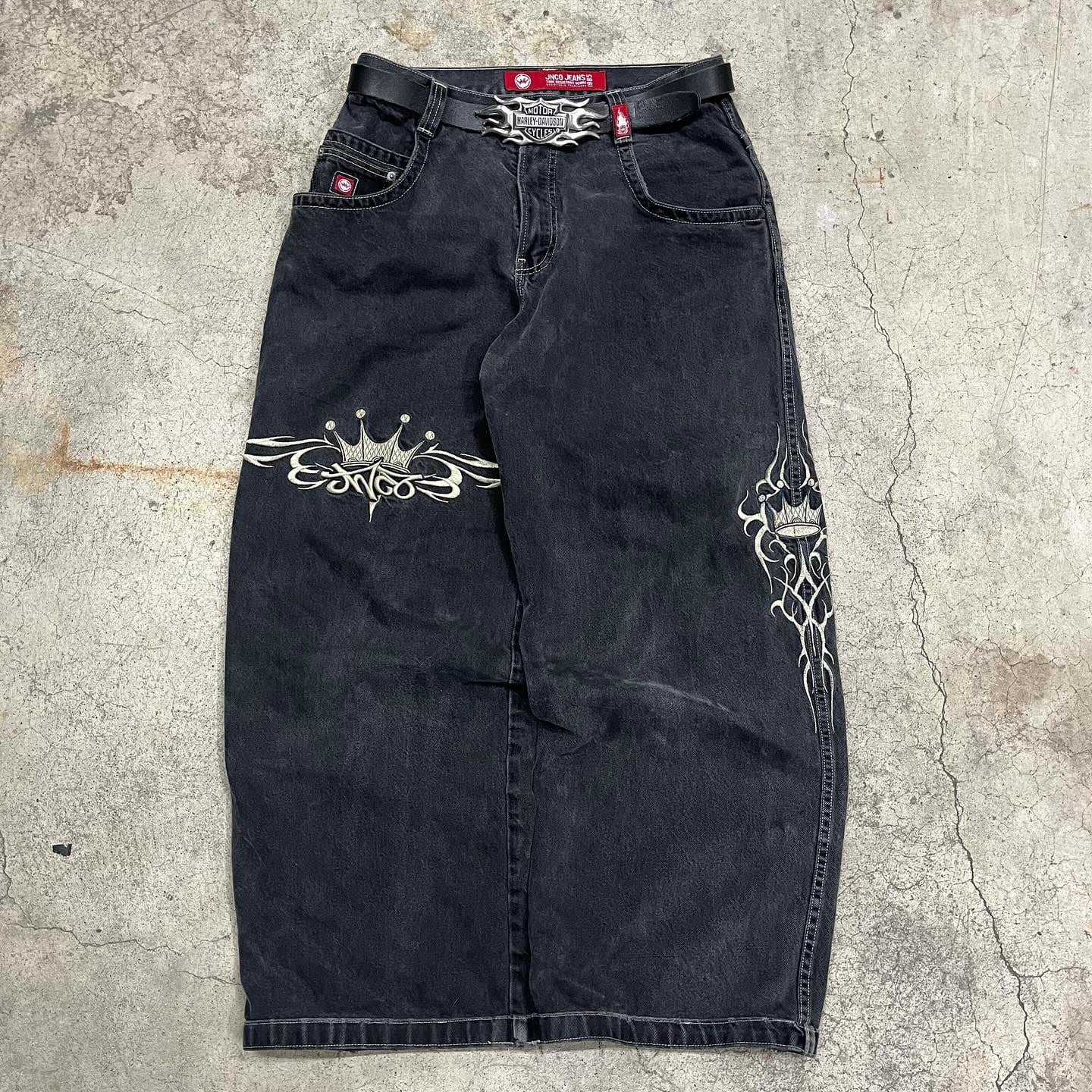 Click here for Y2k Baggy Jeans Men Harajuku Hot Selling Jnco Embr... prices