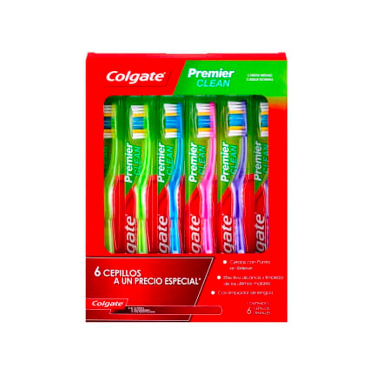 Cepillo Dental Colgate Premier Clean 6 piezas | Walmart en línea