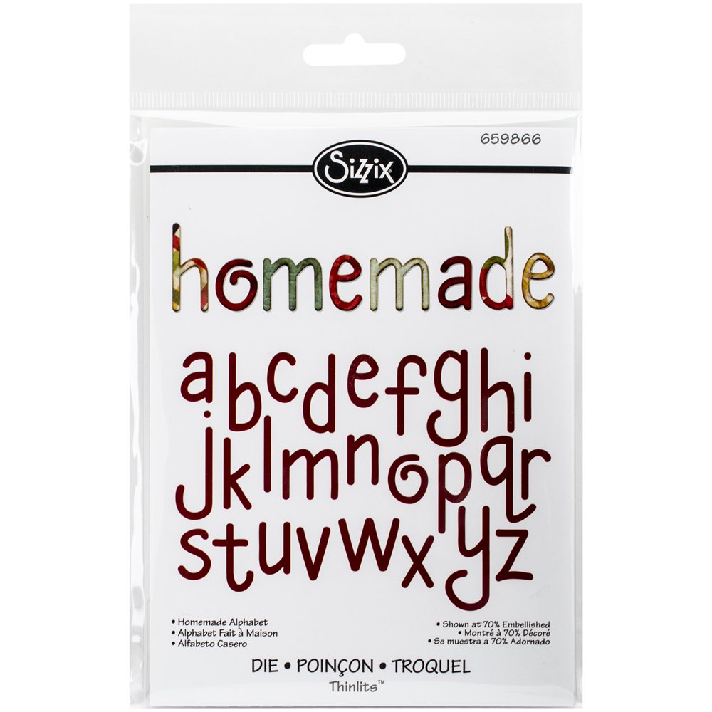 Sizzix Thinlits Die-Homemade Alphabet - Walmart.com - Walmart.com