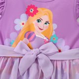 Disney Princess Girls Romper Rapunzel Graphic Jumpsuit with Tulle Skirt ...