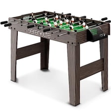KICK Duo Family Rod, 30″ 2-in-1 Mini Foosball & Push Hockey Table Set ...