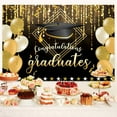 Graduation Photography Backdrop Banner,Black and Gold Graduation ...