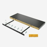 JPND 30 inch Wooden Floating Wall Shelf with Invisible Brackets Set of ...