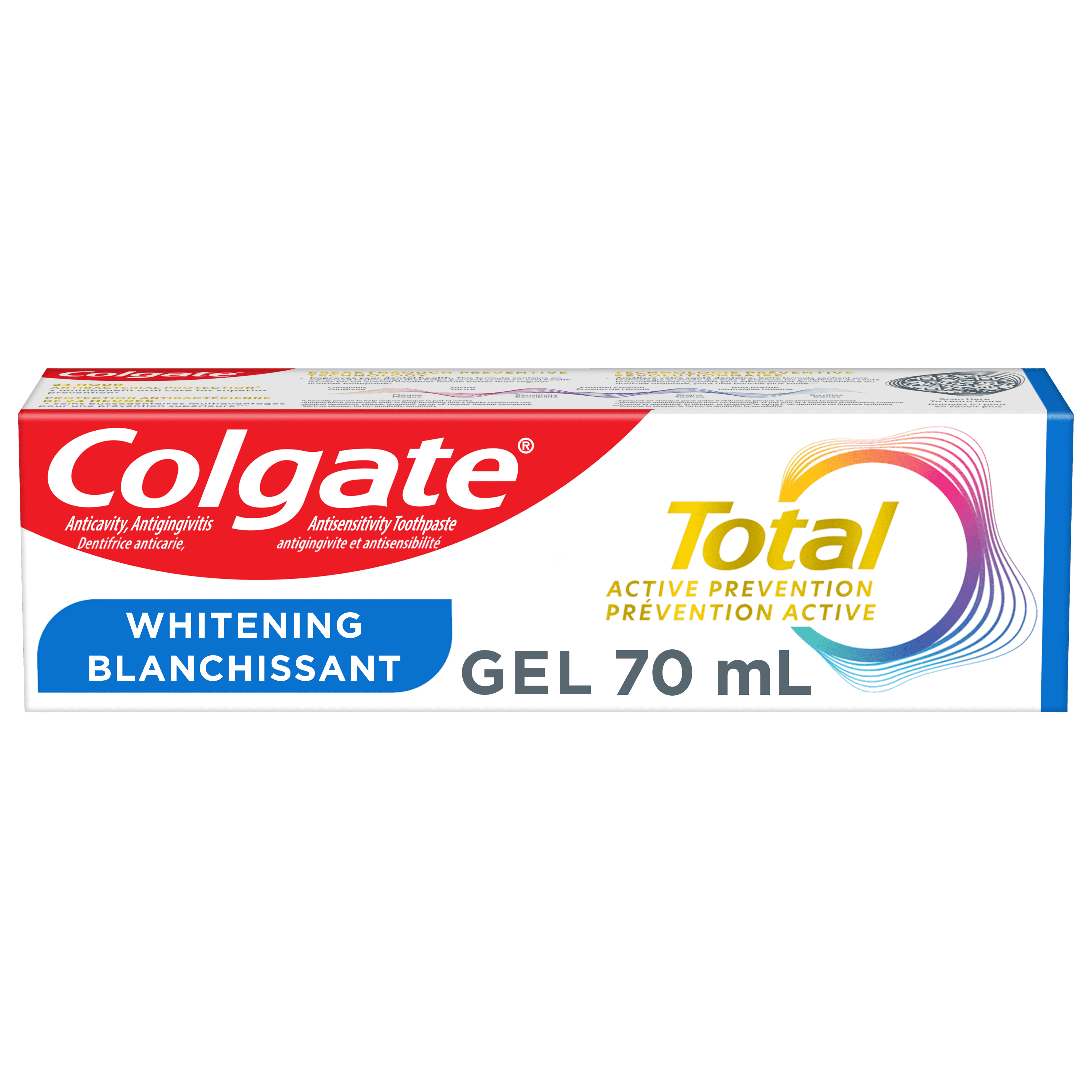 Colgate Total Active Prevention Whitening Toothpaste Gel, Mint - Walmart.ca