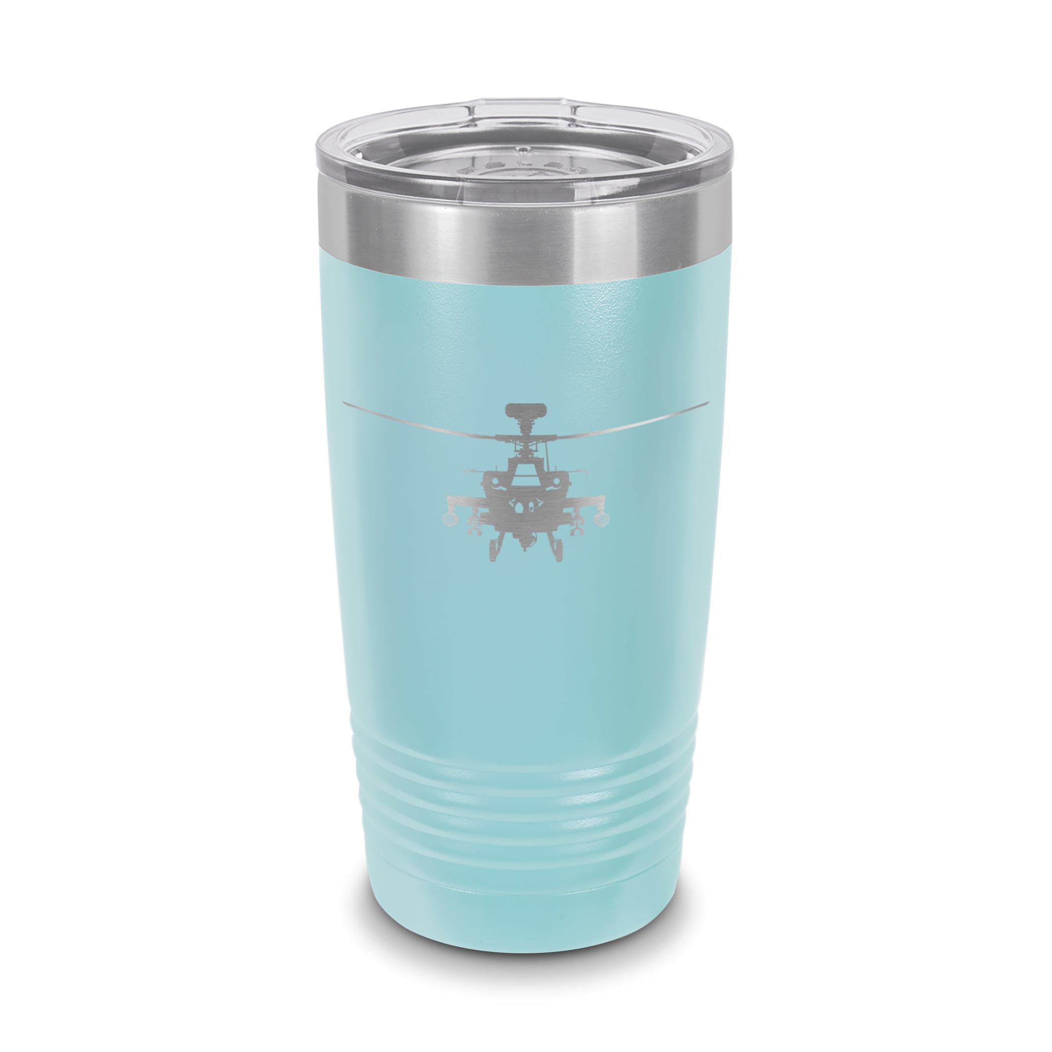 AH-64 Apache Tumbler 20 oz - Laser Engraved w/ Clear Lid - Polar Camel ...