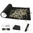 Portable Jigsaw Puzzle Roll Up Mat with Storage Bag, Black Felt, 300 ...