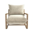 DHP Ella Upholstered Sling Accent Chair, Ivory Linen - Walmart.com