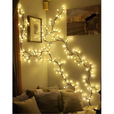 8 Modes Lighted Vine Tree Decor for Living Room 8.2ft Bendable LED ...