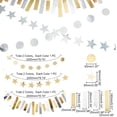 5Pcs 5 Style Paper Garlands Glitter Circle Dot Star Strip Hanging ...