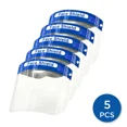 5 Pcs Superior Protection Full Face Shield Mask: Reusable, Washable ...