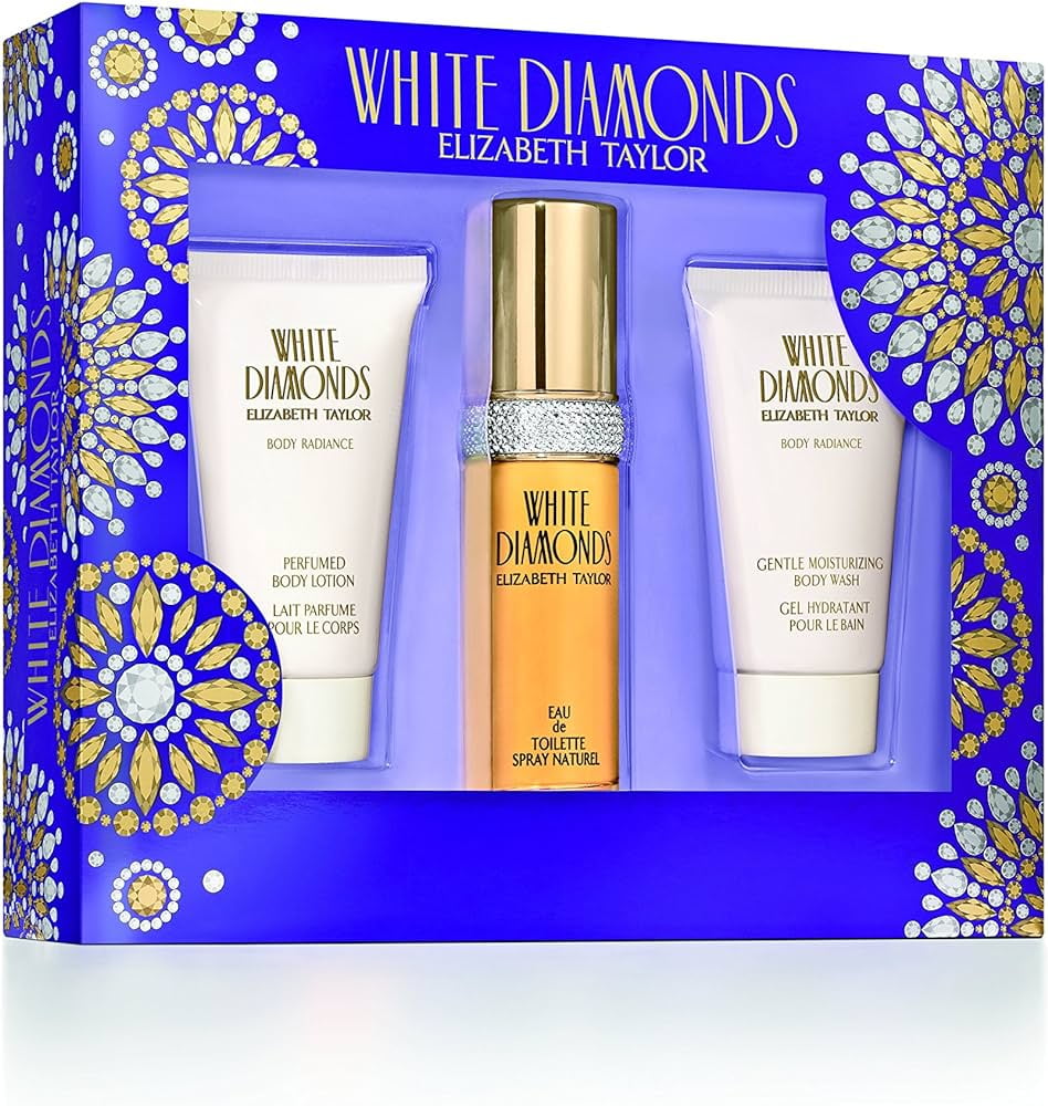 SET WHITE DIAMONDS 3PZS 100ML EDT SPRAY/ BODY LOTION 100ML/ BODY WASH ...